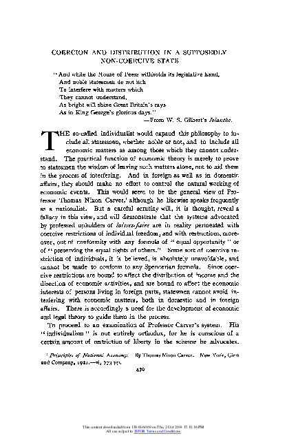 (PDF) COERCION AND DISTRIBUTION IN A SUPPOSEDLY NON-COER1CIVE STATE