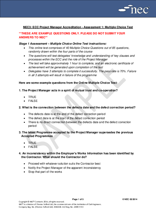 (PDF) sample test of PMA