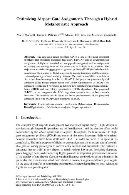 (PDF) Optimizing Airport Gate Assignments Through a Hybrid ...