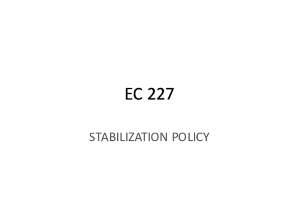 (PPT) Stabilization policy