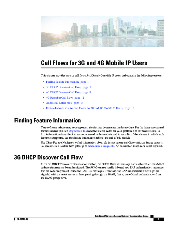 (PDF) Call Flows for 3G and 4G Mobile IP Users