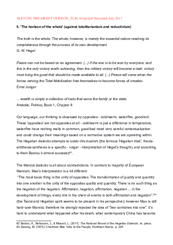 (PDF) Part 5: 'The horizon of the whole' (against totalitarianism and ...