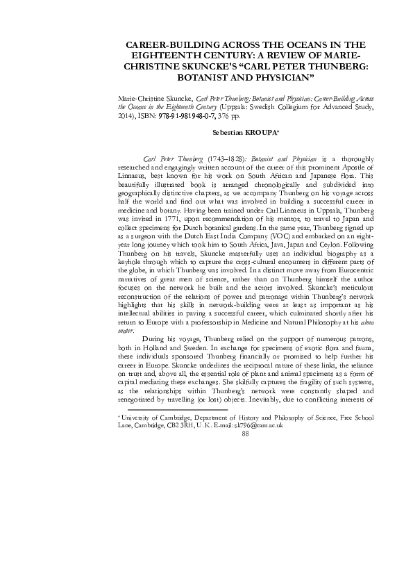 (PDF) Career-Building Across the Oceans in the Eighteenth Century: A ...