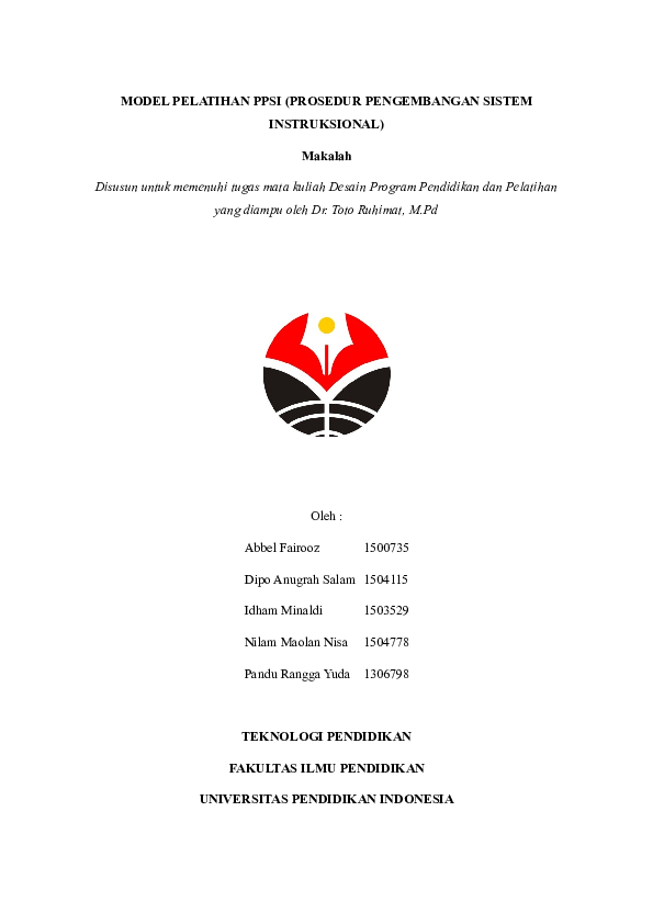(DOC) Model Pelatihan PPSI