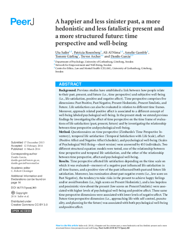 (PDF) A happier and less sinister past, a more hedonistic and less ...