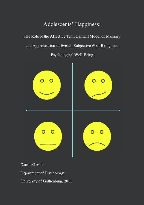 (PDF) Adolescents' Happiness: The Role of the Affective Temperament ...