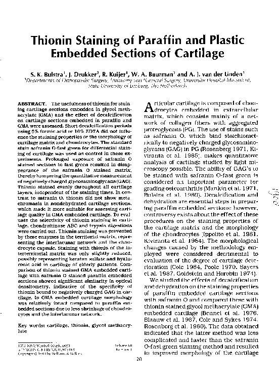 (PDF) Thionin Staining of Paraffin and Plastic Embedded Sections of ...