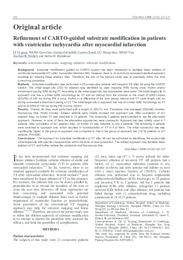 (PDF) Refinement of CARTO-guided substrate modification in patients ...