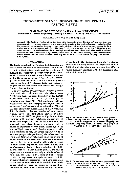 (PDF) Non-Newtonian fluidization of spherical-particle beds | Petr Mikulasek - Academia.edu