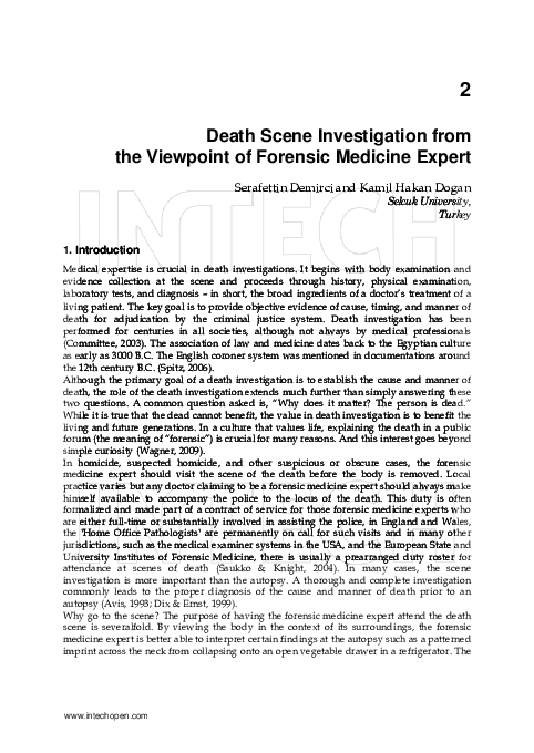 (PDF) 2 Death Scene Investigation from the Viewpoint of Forensic ...