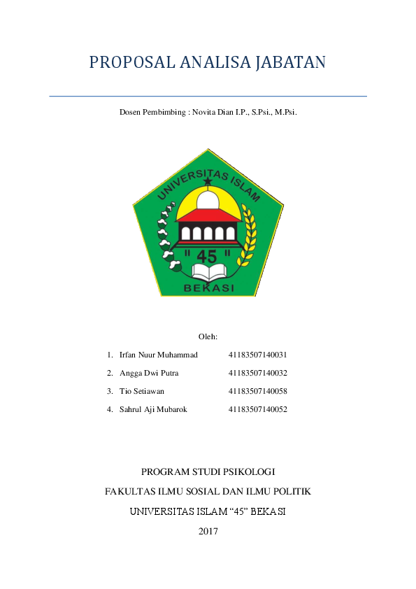 (PDF) PROPOSAL ANALISA JABATAN