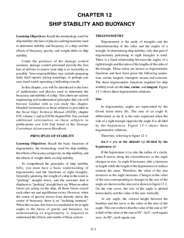 (PDF) CHAPTER 12 SHIP STABILITY AND BUOYANCY