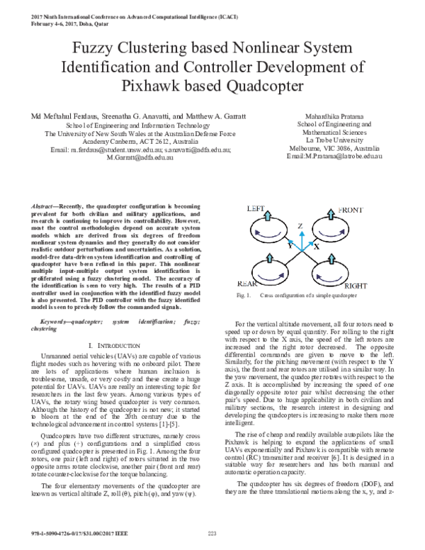 (PDF) Fuzzy Clustering based Nonlinear System Identification and Controller Development of ...