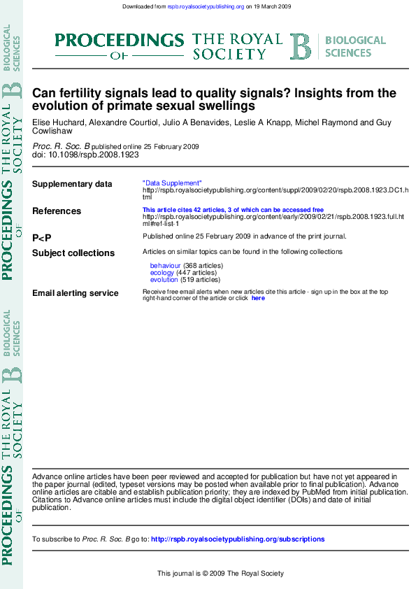 (PDF) Can fertility signals lead to quality signals? Insights from the ...