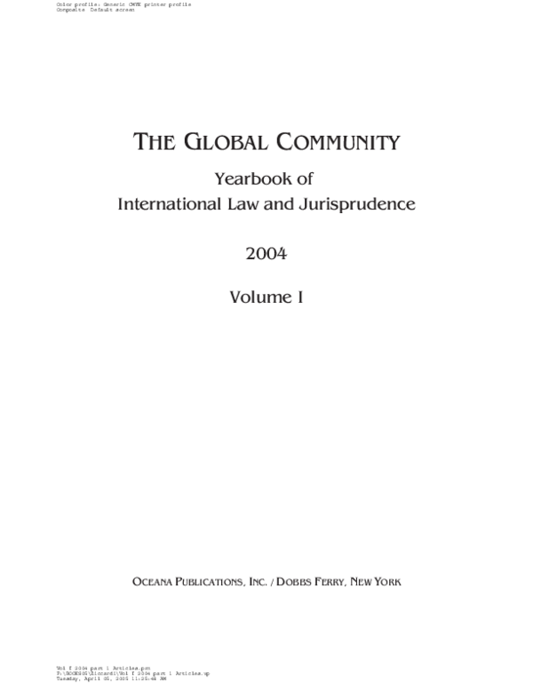 (PDF) THE GLOBAL COMMUNITY