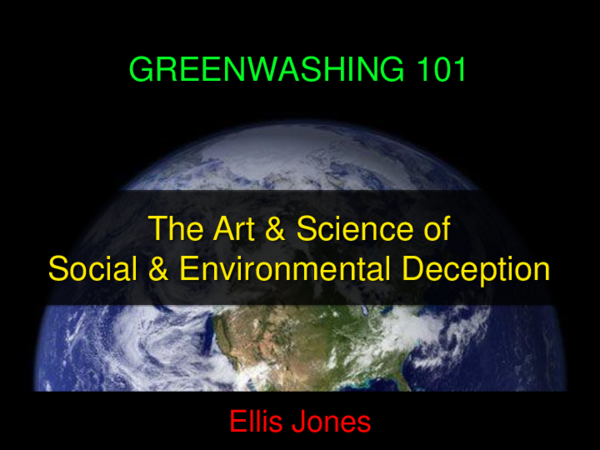 (PPT) Greenwashing 101: Understanding Environmental Spin, PR, And ...