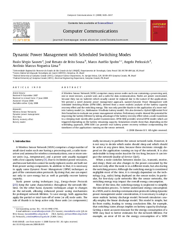 (PDF) Dynamic Power Management with Scheduled Switching Modes
