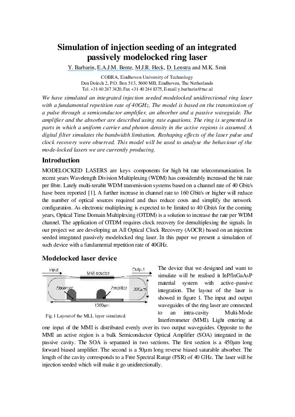 (PDF) Simulation of injection seeding of an integrated passively ...