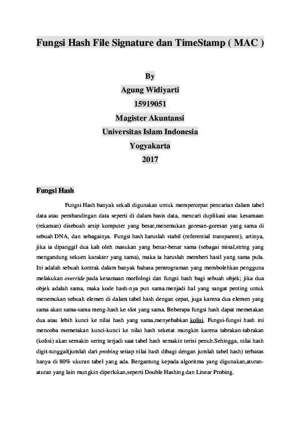 (PDF) Fungsi Hash File Signature dan TimeStamp ( MAC