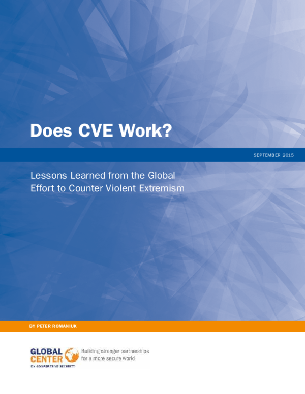 (PDF) Does CVE Work? Lessons Learned from the Global effort to Counter ...