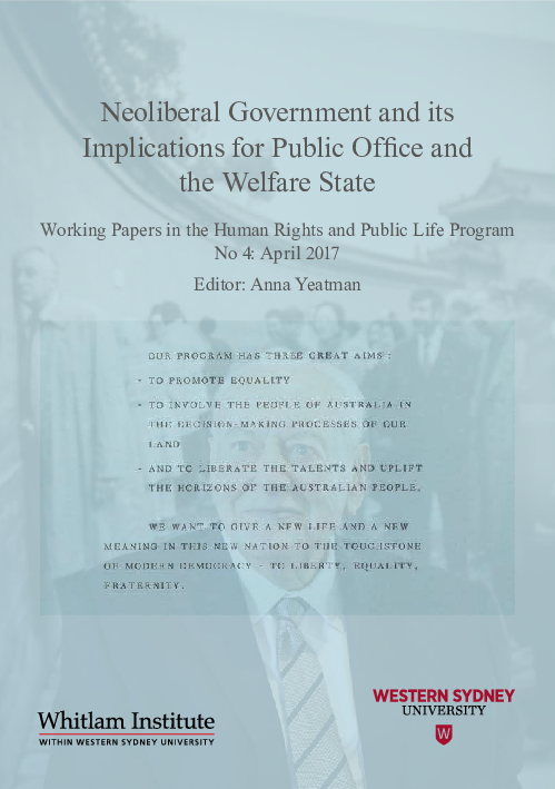 (PDF) Neoliberal Government and its Implications for Public Office and ...