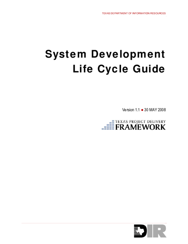 (PDF) System Development Life Cycle Guide