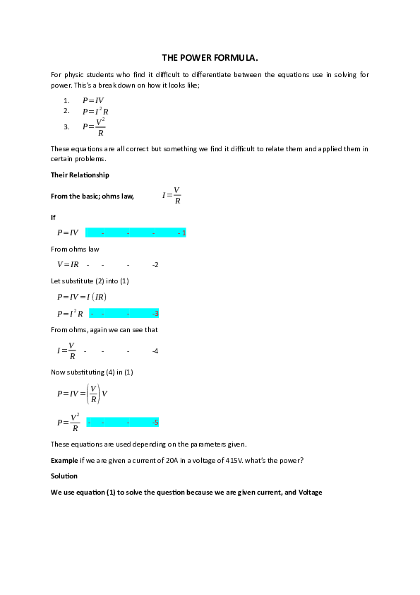 (DOC) THE POWER FORMULA | Nicholas Apie - Academia.edu