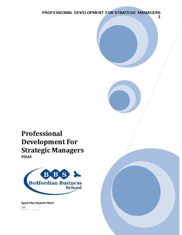 Professional Development For Strategic Managers PDSM PROFESSIONAL ...