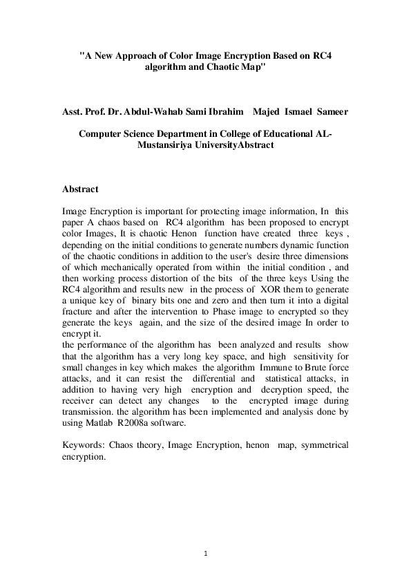 Doc A New Approach Of Color Image Encryption Based On Rc4 Algorithm 5455