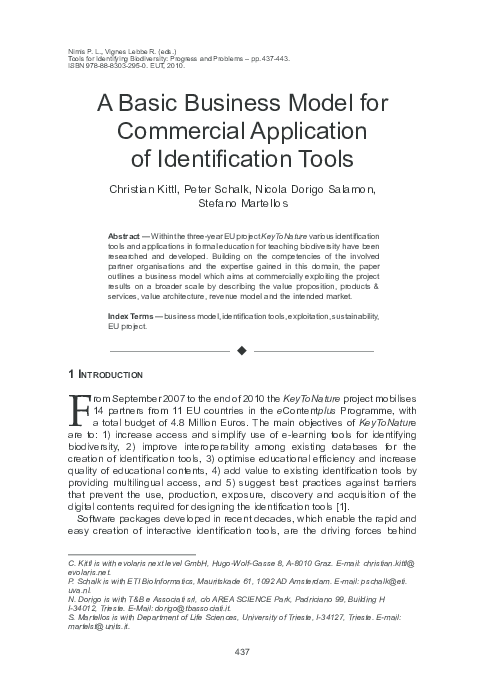 (PDF) A Basic Business Model for Commercial Application of ...