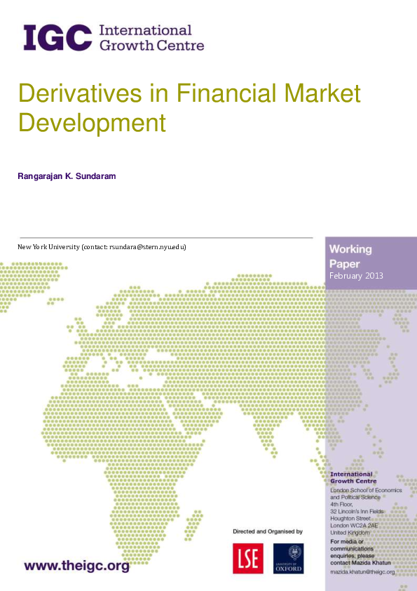 (PDF) Derivatives in Financial Market Development