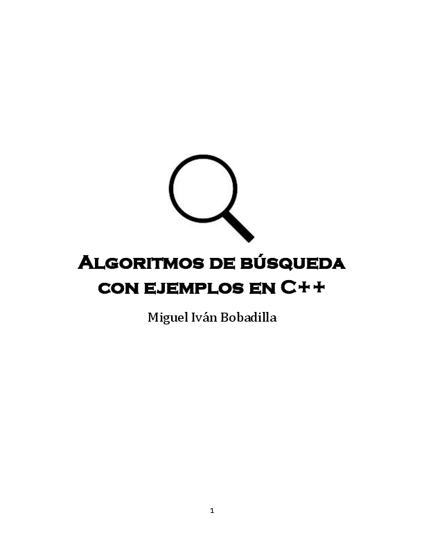 (PDF) Algoritmos de búsqueda con ejemplos en C++