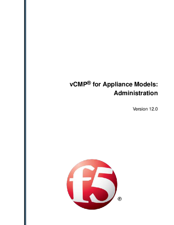 (PDF) vCMP ® for Appliance Models: Administration