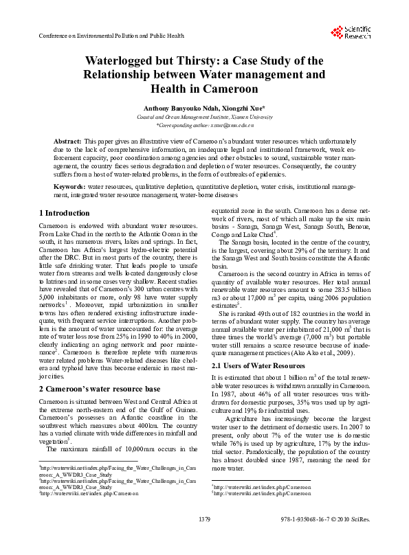 (PDF) Waterlogged yet thirsty: A case study of the relationship between water management and ...