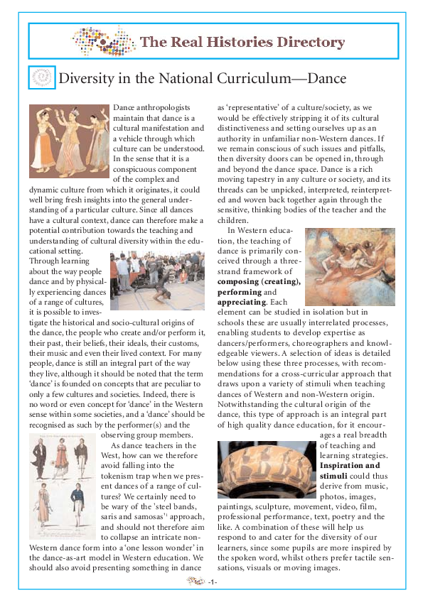 (PDF) Dance and Cultural Diversity