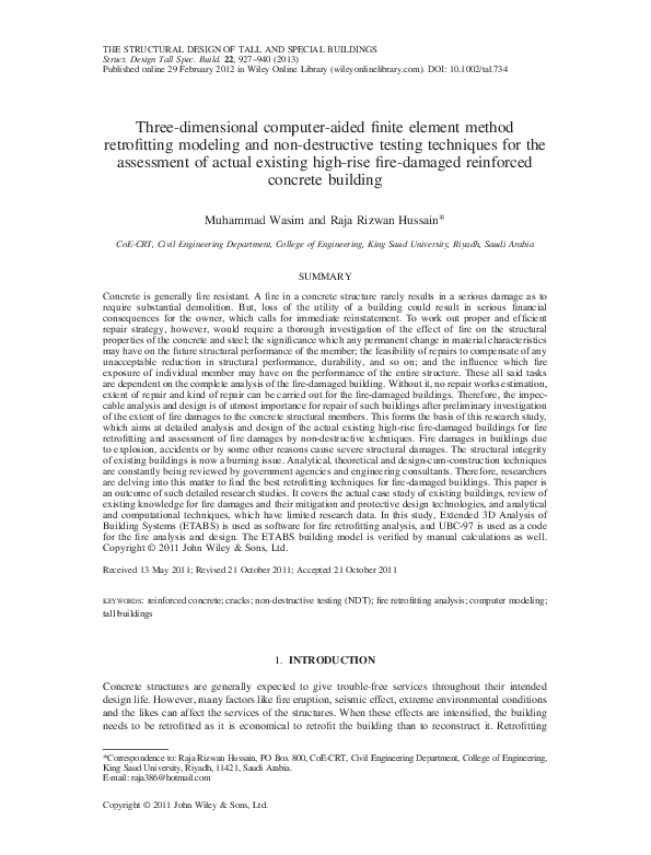 Pdf Three Dimensional Computer Aided Finite Element Method