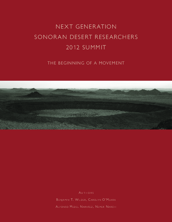 (PDF) Next Generation Sonoran Desert researchers 2012 Summit: The ...