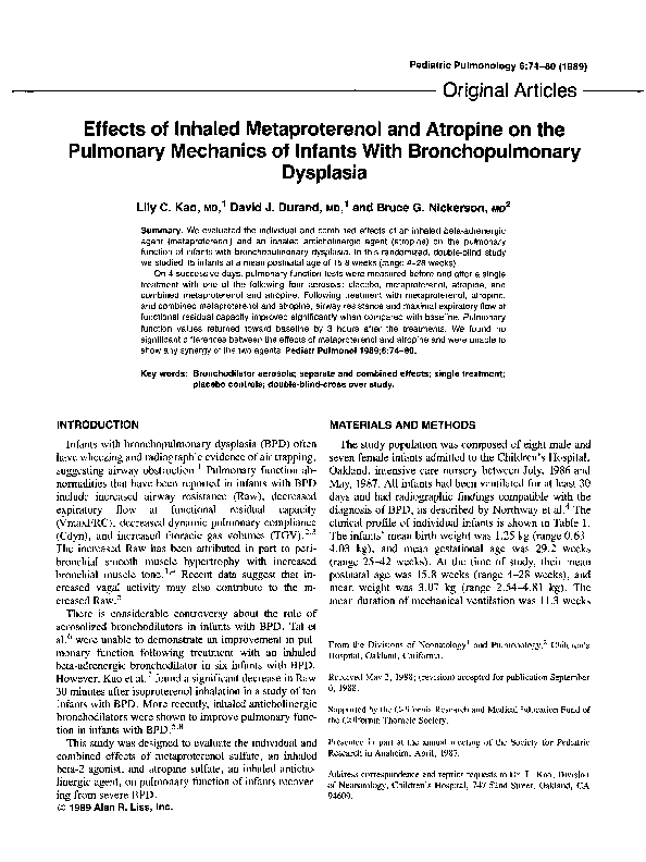 (PDF) Effects of inhaled metaproterenol and atropine on the pulmonary ...