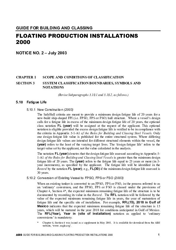 (PDF) ABS GUIDE FOR BUILDING AND CLASSING FLOATING PRODUCTION ...