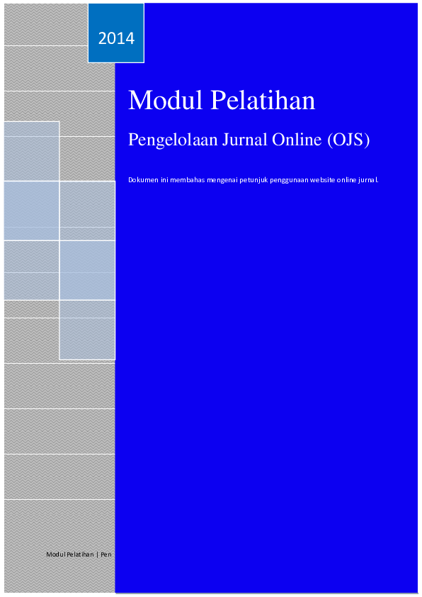 (DOC) Modul Pelatihan OJS