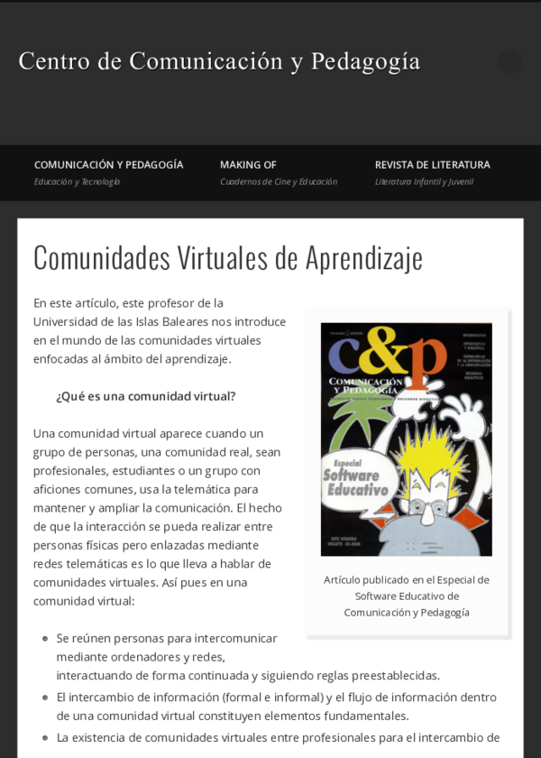 (PDF) Comunidades Virtuales de Aprendizaje