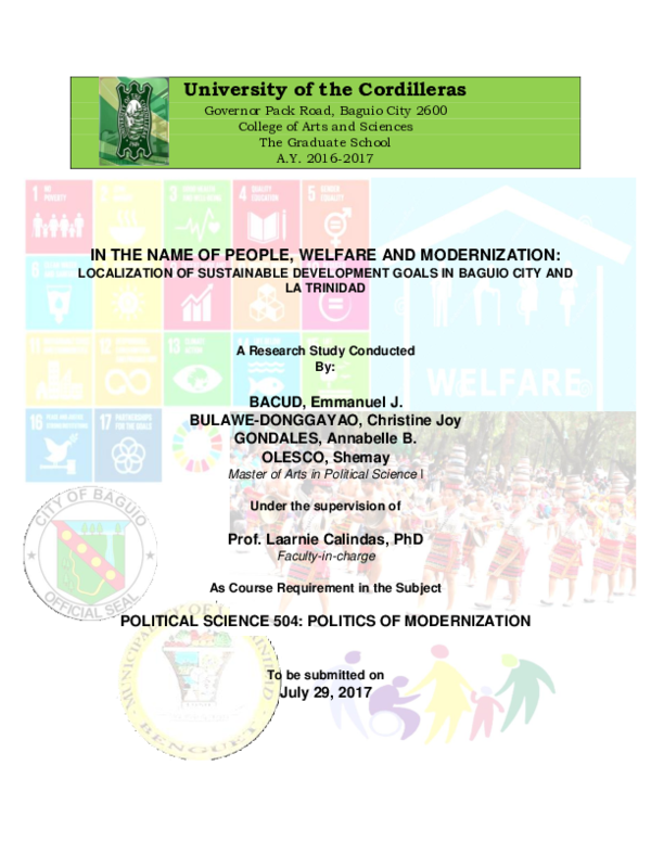 (PDF) IN THE NAME OF PEOPLE, WELFARE AND MODERNIZATION: LOCALIZATION OF ...