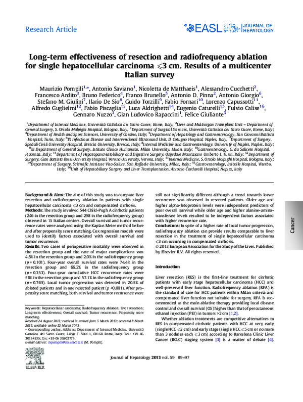 (PDF) Long-term effectiveness of resection and radiofrequency ablation ...