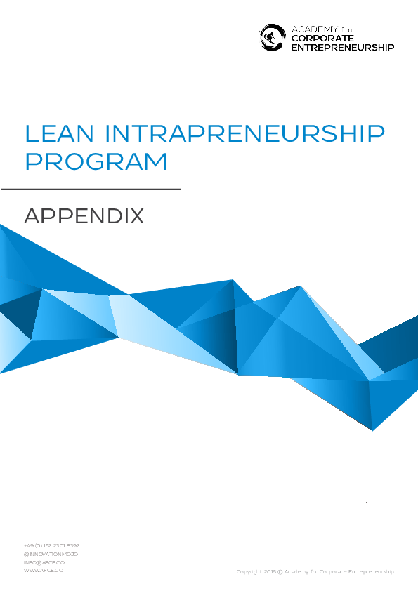 (PDF) LEAN INTRAPRENEURSHIP PROGRAM APPENDIX