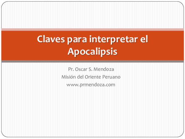 Pdf Claves Para Interpretar El Apocalipsis