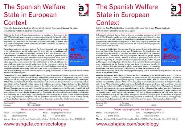 (PDF) The Spanish Welfare State in European Context