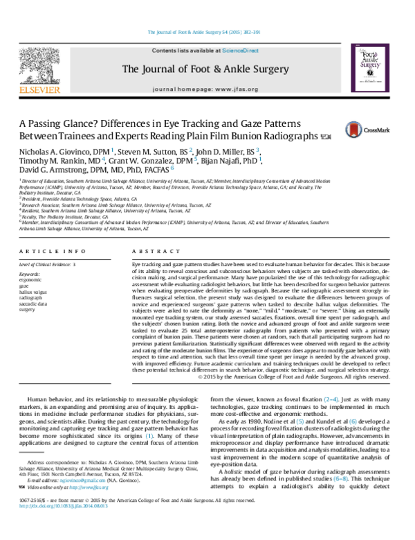 (PDF) A Passing Glance? Differences in Eye Tracking and Gaze Patterns ...
