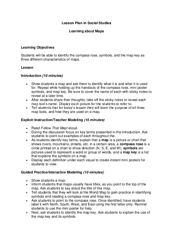 (DOC) Lesson Plan in Social Studies