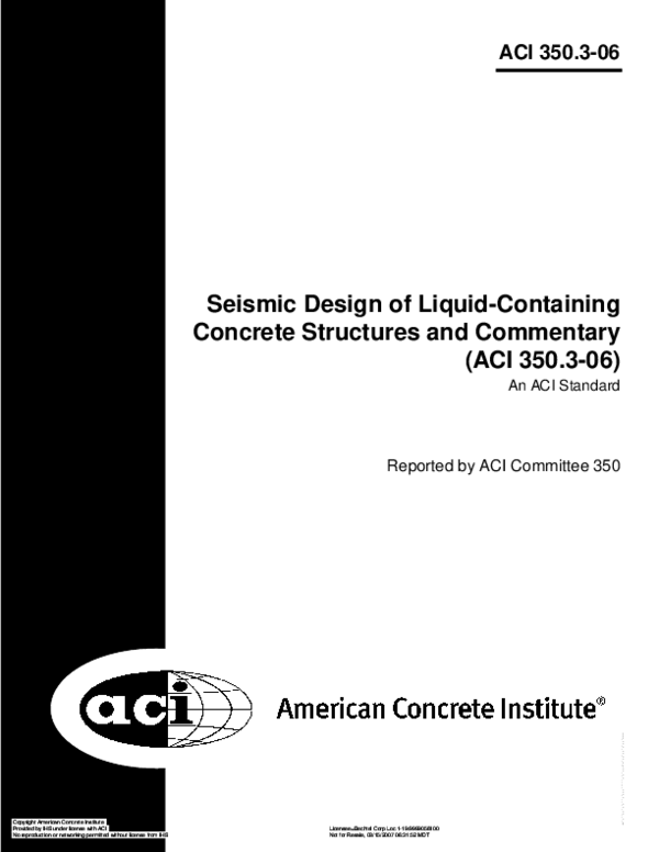 (PDF) Seismic Design of Liquid-Containing Concrete Structures and ...