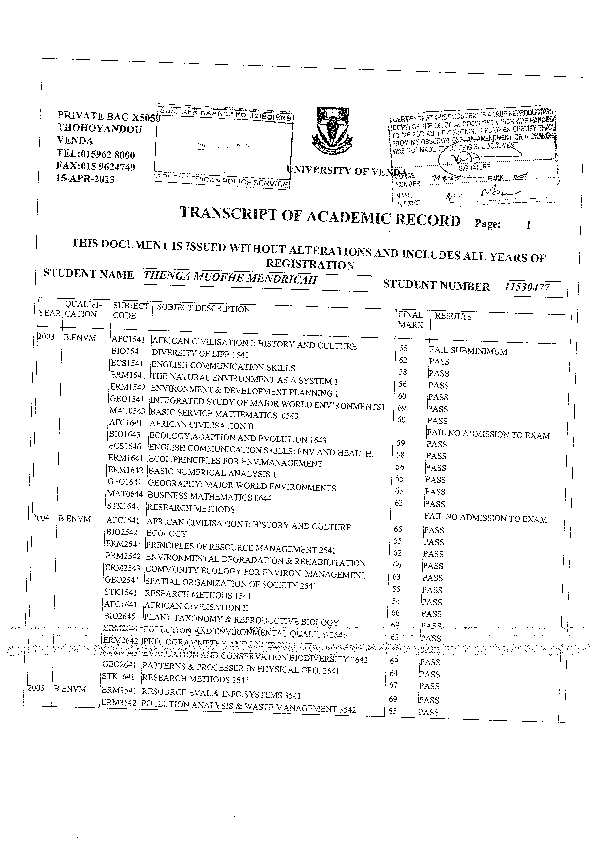 (PDF) Transcript academic Record